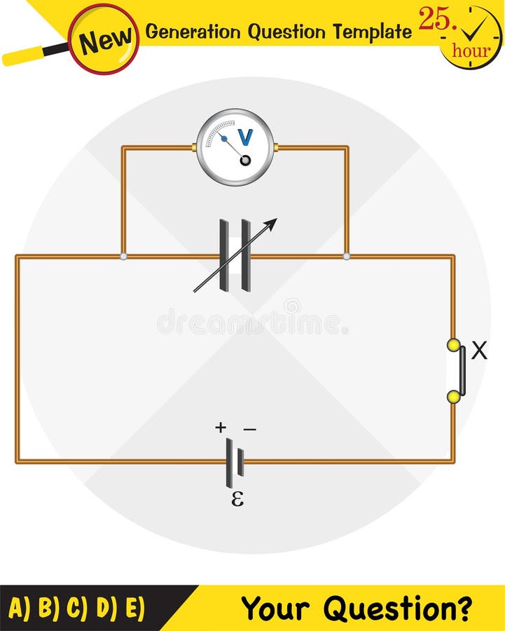 Physics, Parallel Plate Capacitor in Circuit, Capacitors, Circuit ...