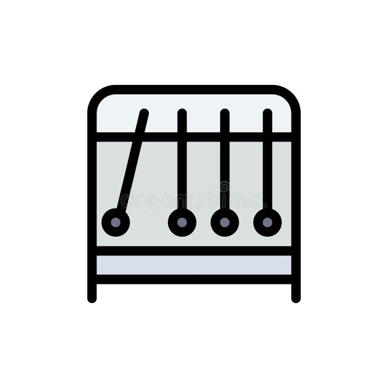 Physics, Pendulum, Science Flat Color Icon. Vector Icon Banner Template ...