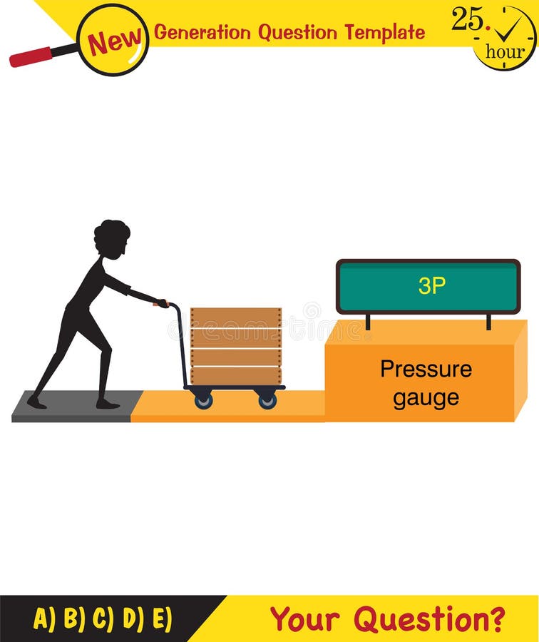 Physics, Pressure of Solids, Eps Stock Vector - Illustration of figures ...