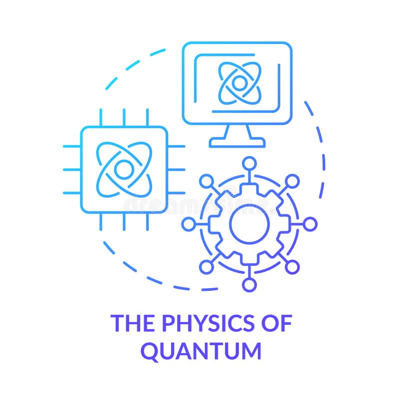 Physics of Quantum Blue Gradient Concept Icon Stock Vector ...