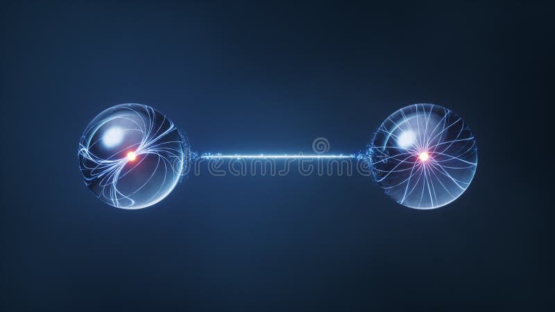 Physics Quantum and Quantum Entanglement, 3d Rendering Stock Video ...