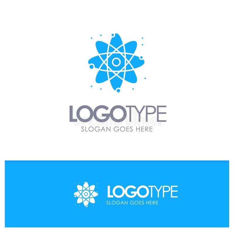 Physics, React, Science Blue Solid Logo with Place for Tagline Stock ...