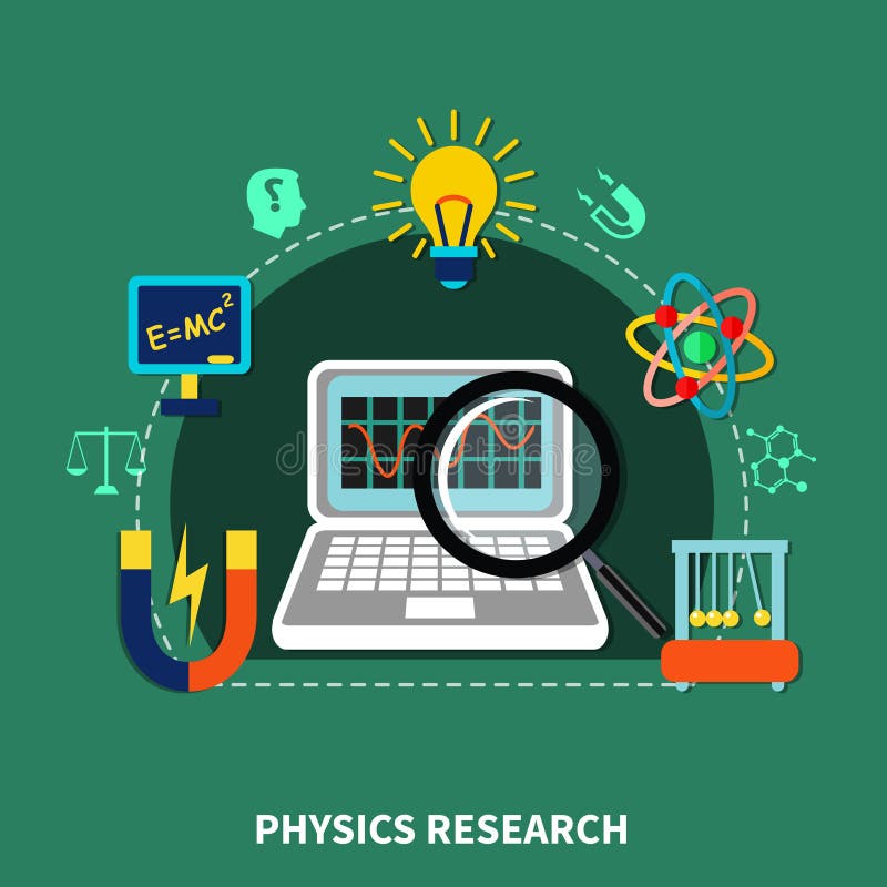 Physics Research Elements stock vector. Illustration of design - 90271898