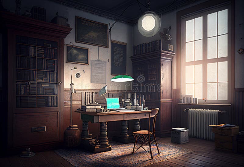 Physics Room with Instruments. AI Generated Stock Illustration ...