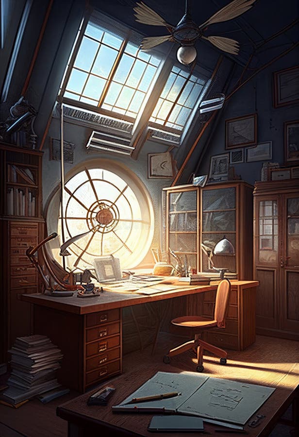 Physics Room with Instruments. AI Generated Stock Illustration ...