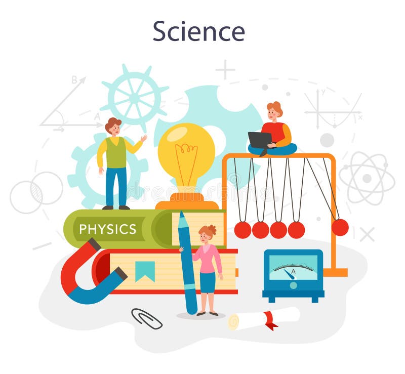 Physics School Subject Icon, Education And Science Discipline With ...