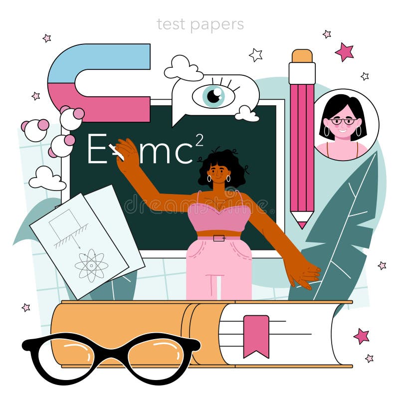 Physics School Subject Concept. Students Explore Electricity, Stock ...