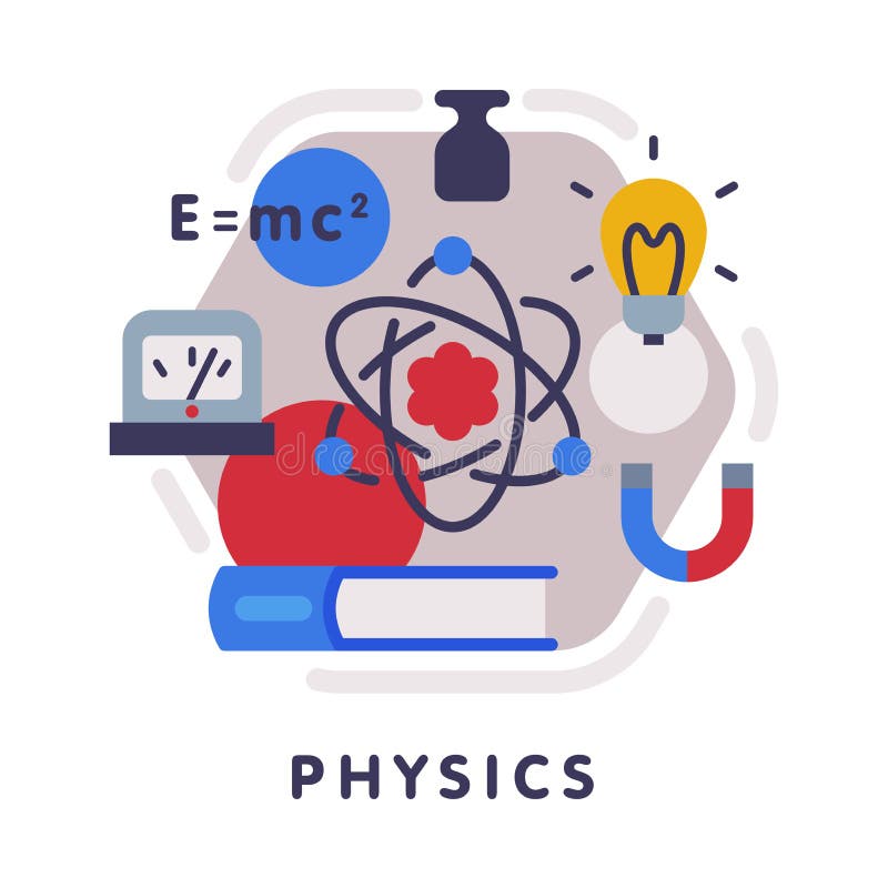 Physics School Subject Icon, Education and Science Discipline with ...