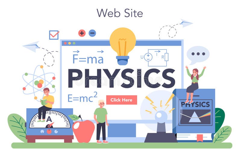 Physics School Subject Online Service or Platform. Scientist Explore ...