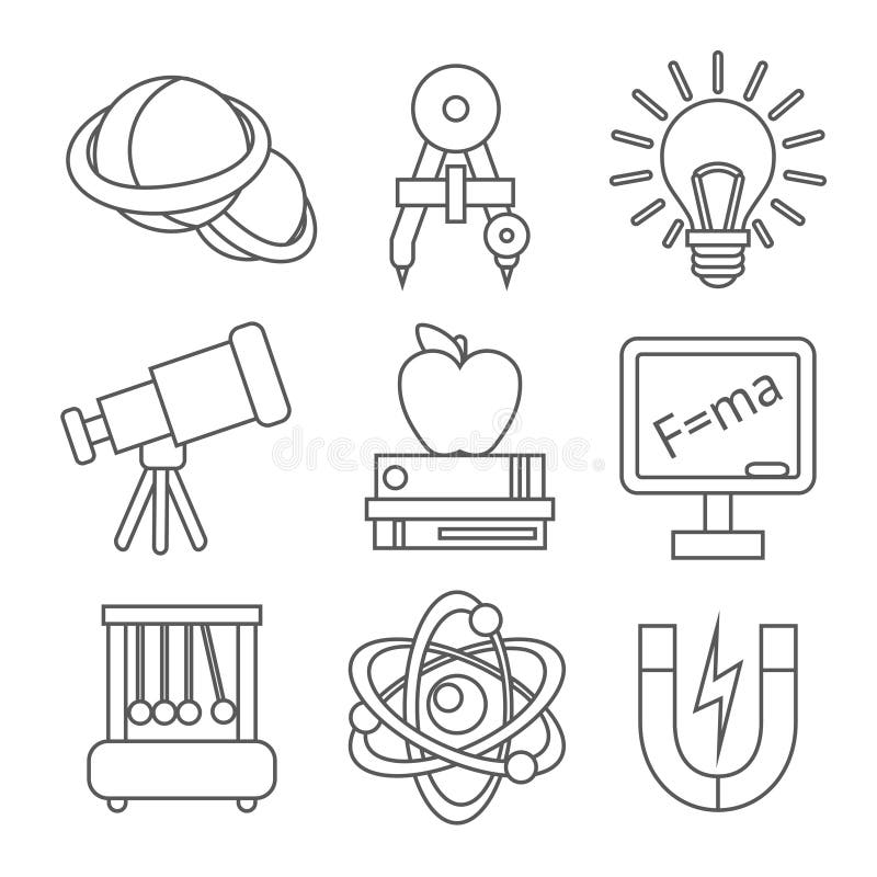 Physics Science Flat Design Stock Vector - Illustration of nuclear ... Physics Science Flat Design Stock Vector - Illustration of nuclear ...