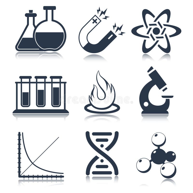 Physics Science Icons stock vector. Illustration of magnet - 43967973