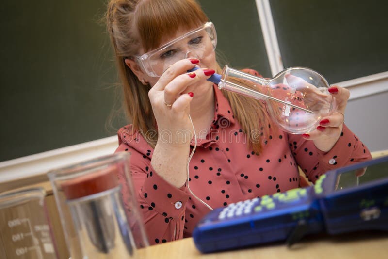 A Physics Teacher Conducts Experiments with Heated Air, Physics Lessons ...