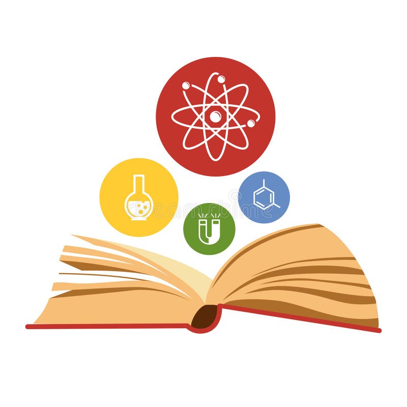 Physics textbook concept stock illustration. Illustration of concept ...