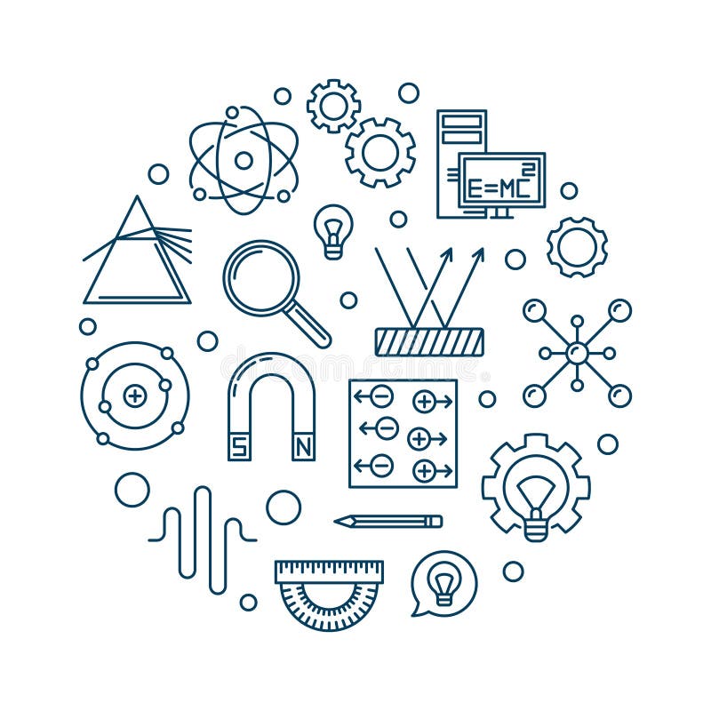 Math linear illustration stock vector. Illustration of icon - 61990614