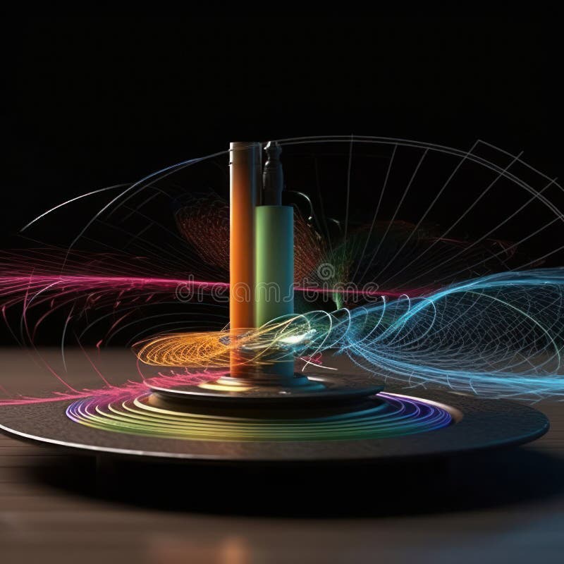 Physics Waves, Abstract Illustration. Created Using Generative Al Tools ...