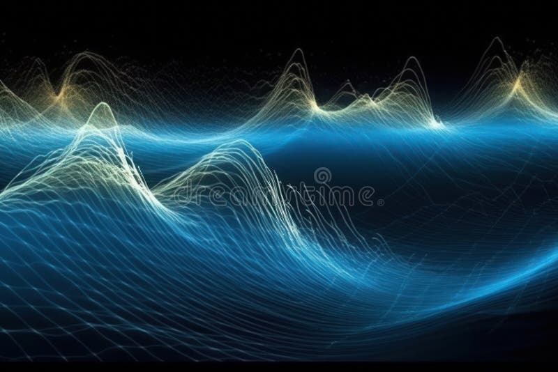 Physics Waves, Abstract Illustration. Created Using Generative Al Tools ...