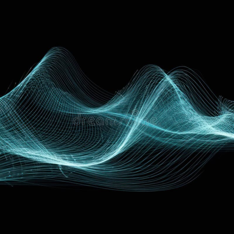 Physics Waves, Abstract Illustration. Created Using Generative Al Tools ...