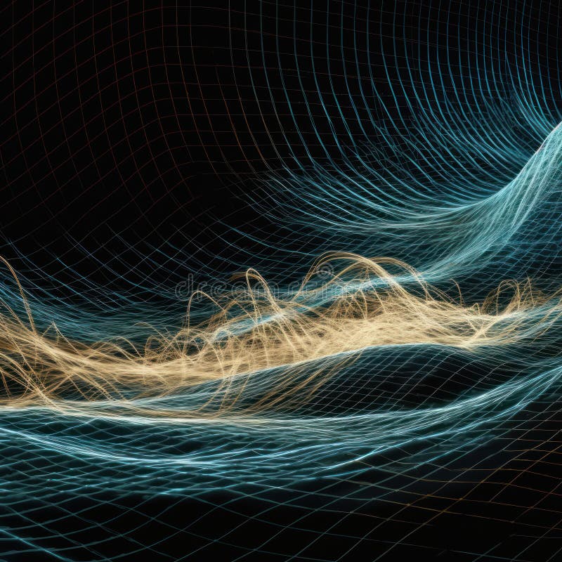 Physics Waves, Abstract Illustration. Created Using Generative Al Tools ...