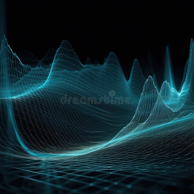 Physics Waves, Abstract Illustration. Created Using Generative Al Tools ...