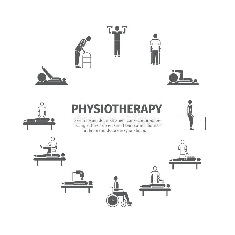 Physiotherapy, Rehabilitation Center. Stock Vector - Illustration of ...