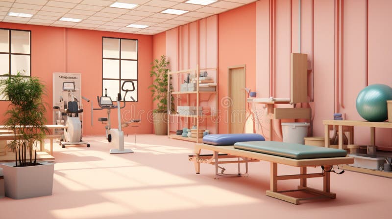 Physiotherapy a room stock illustration. Illustration of field - 295489518