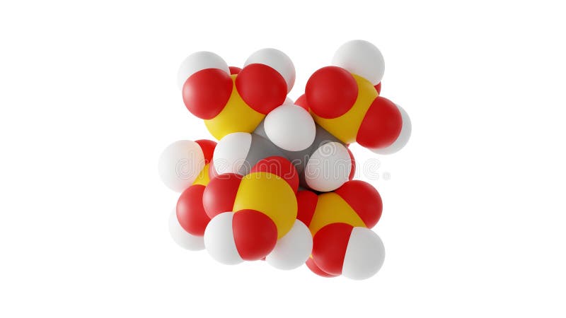 Phytic Acid Molecule, E391, Molecular Structure, Isolated 3d Model Van ...
