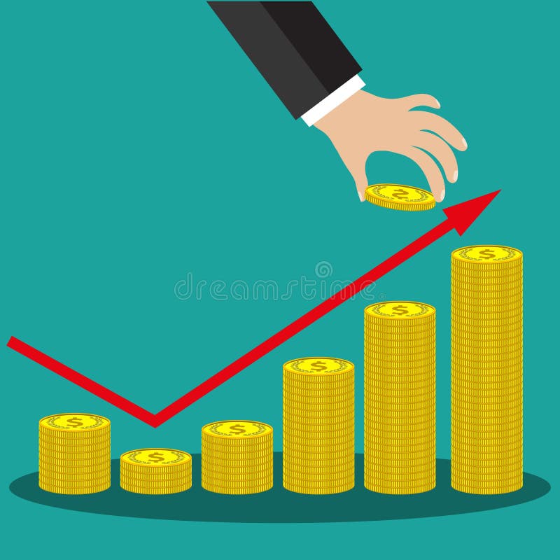 Pièce D'or De Prise De Main D'homme D'affaires Illustration de Vecteur ...