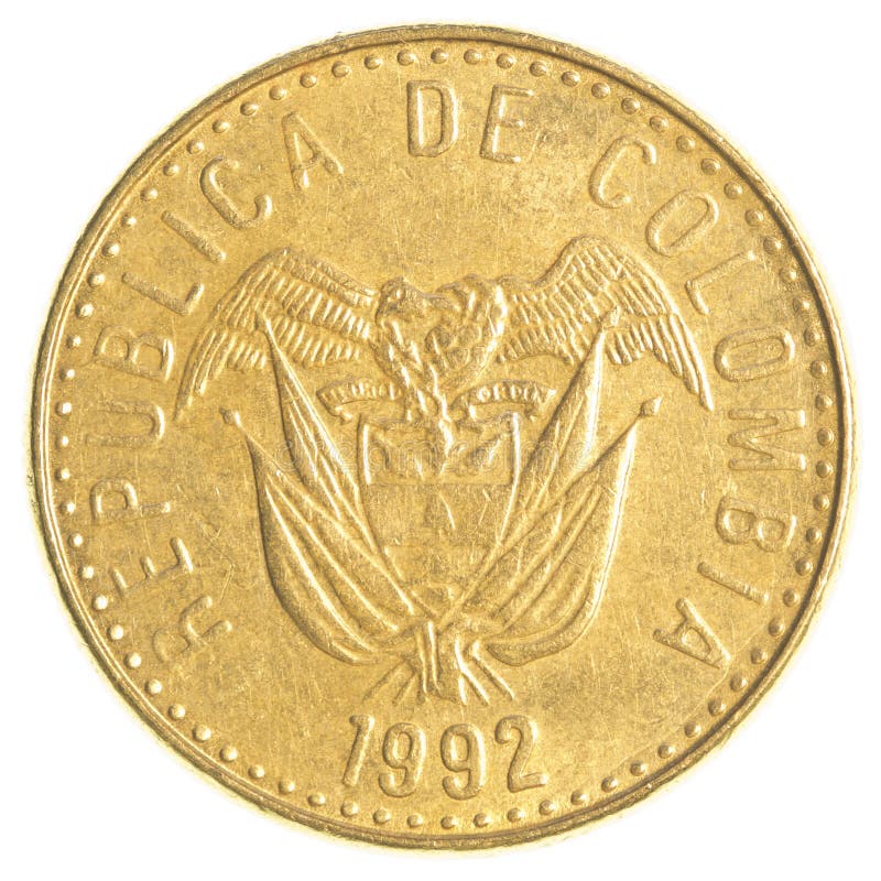 Pièce De Monnaie De 20 Pesos Colombiens Image stock - Image du amérique ...