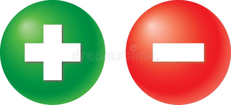 Più e meno illustrazione vettoriale. Illustrazione di simbolo - 42079033