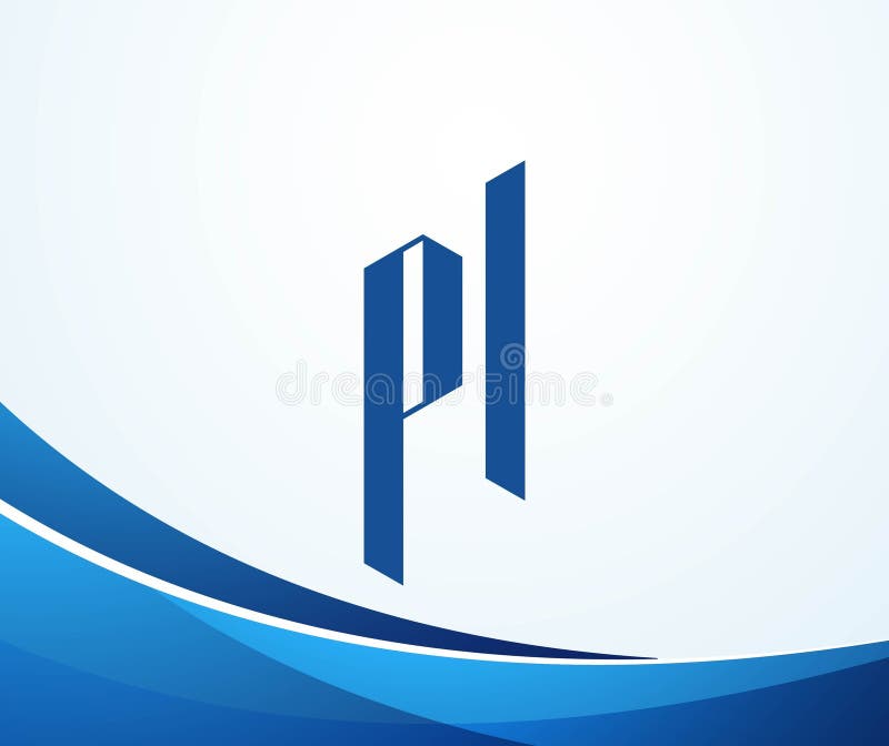 PI Alphabet Letter Logo Design Template Elements Stock Vector ...