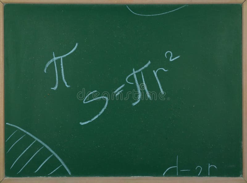 Pi concept. stock photo. Image of comma, board, chalkboard - 211954376