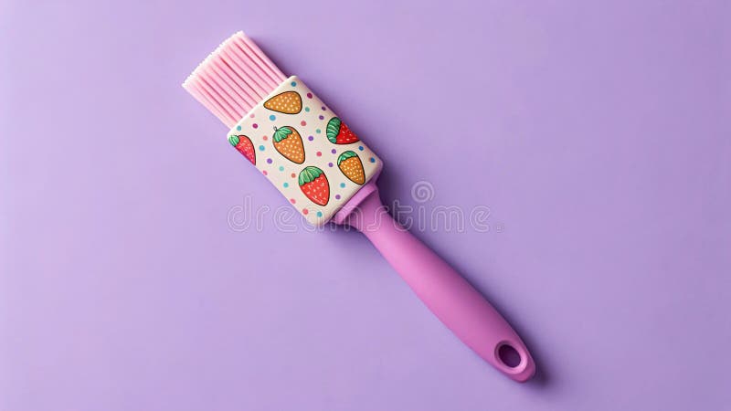 Pi Day Pastry Brush Against a Soft Gradient Purple Stock Illustration ...