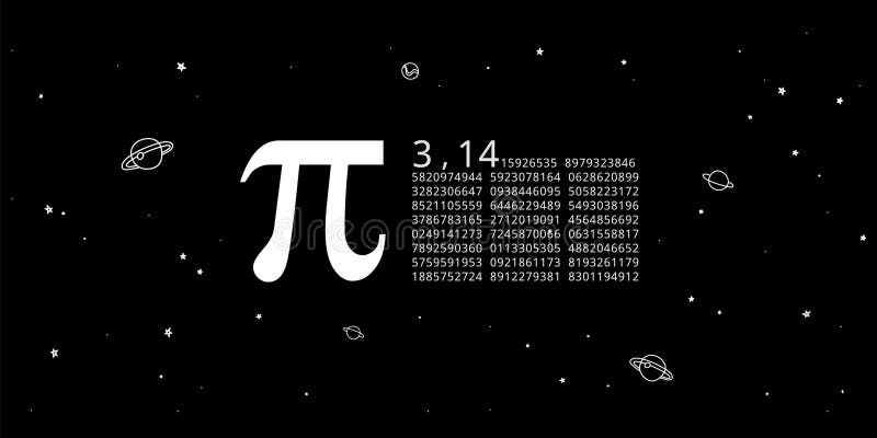Pi Day. Science Space Illustration. Infinitely Concept Stock Vector ...
