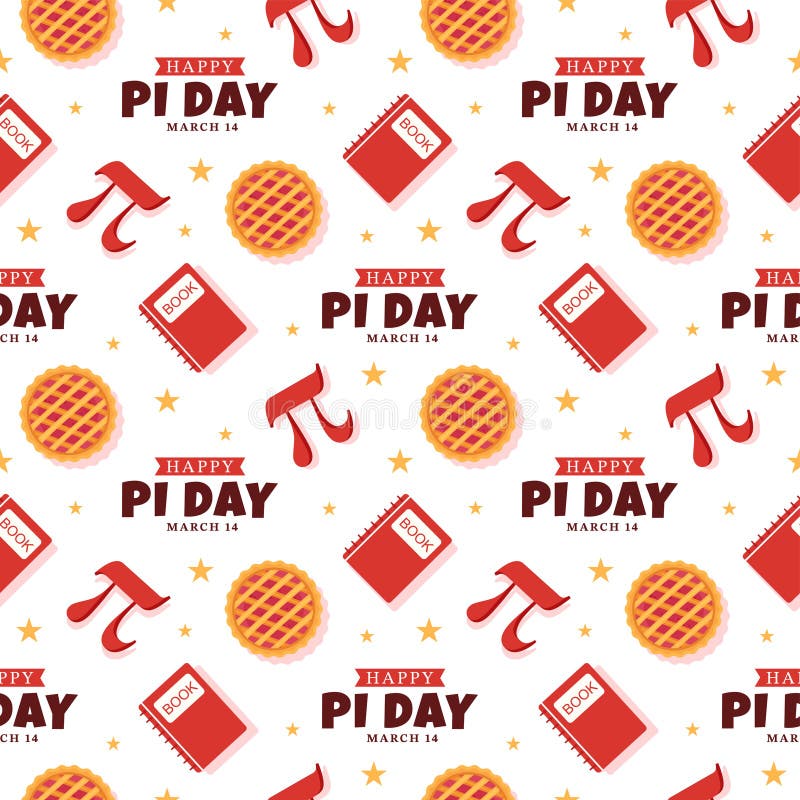 Pi Day Seamless Pattern Design with Mathematical Constants or Baked Pie ...