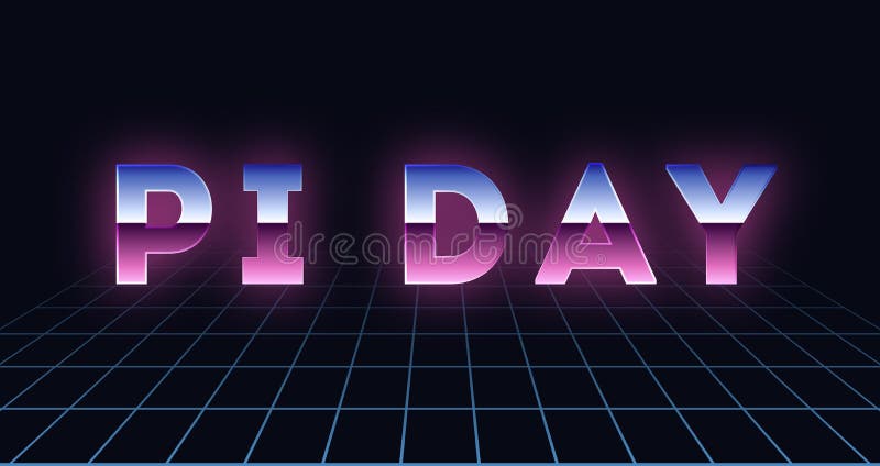 Pi Day Text on a Hi-tech Background, Technology Vector Illustration ...