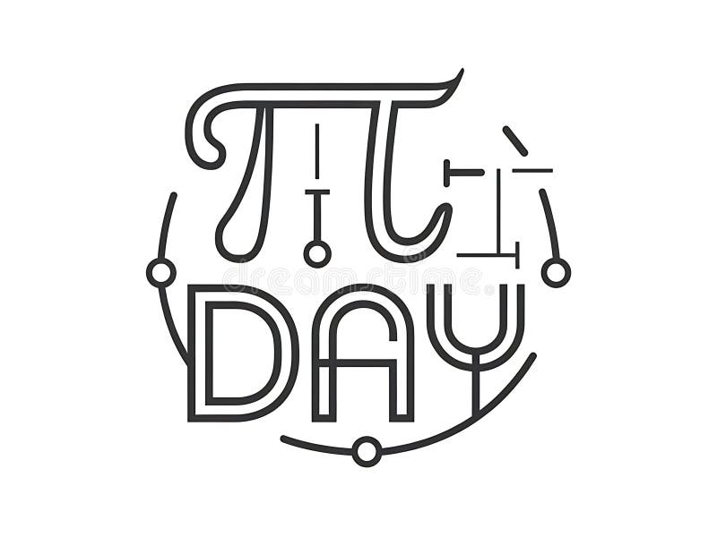 Pi Day Vector Logo with Modern Typography and Mathematical Aesthetics ...