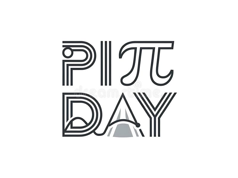 Pi Day Vector Logo with Modern Typography and Mathematical Aesthetics ...