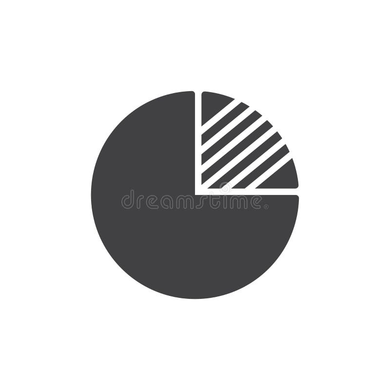 Pi graph vector icon stock vector. Illustration of pixel - 130684186