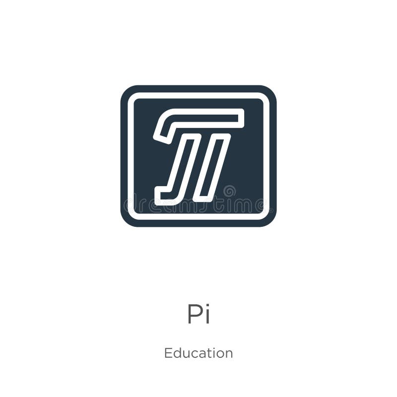 Pi Icon Vector. Trendy Flat Pi Icon from Education Collection Isolated ...