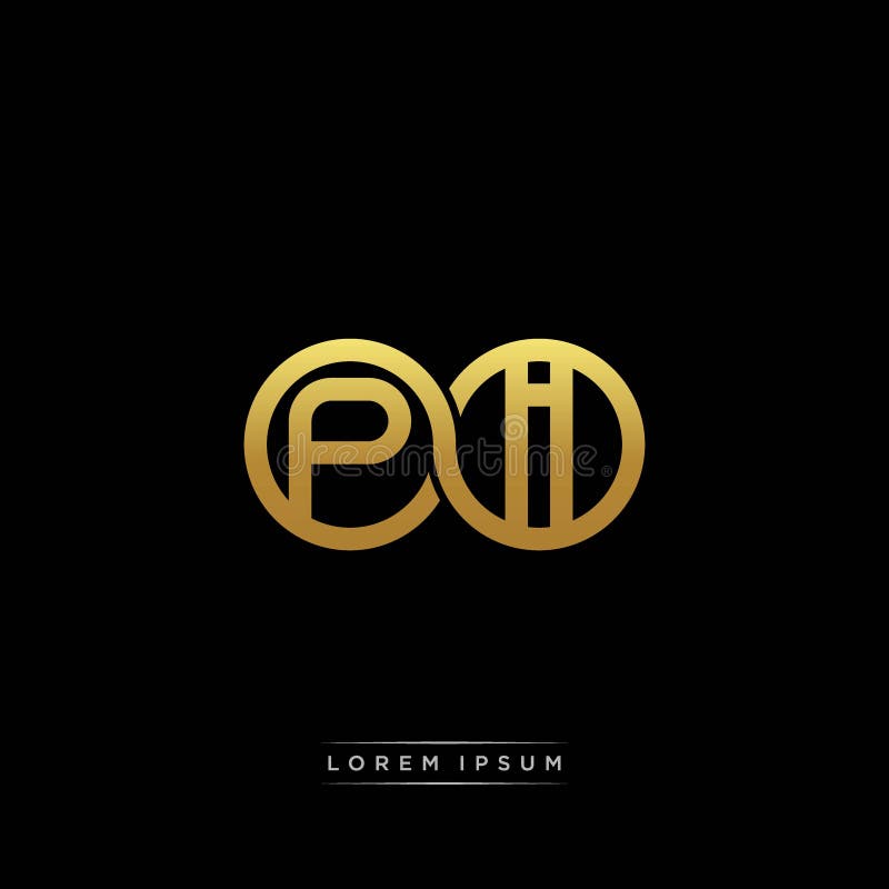PI Initial Letter Linked Circle Capital Monogram Logo Modern Template ...