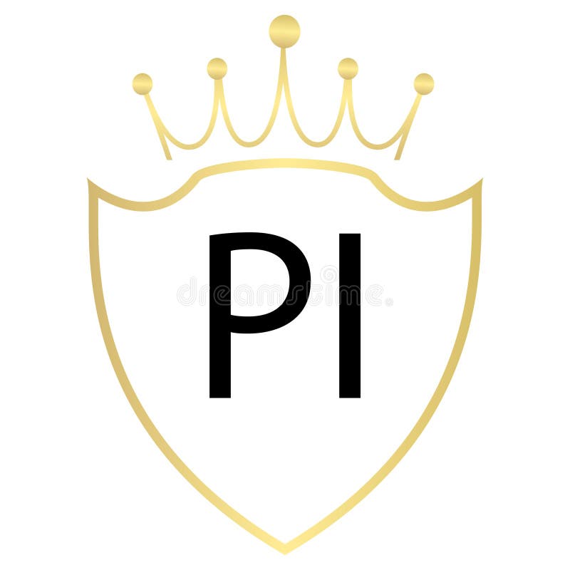 PI Letter Logo Design with Simple Style Stock Vector - Illustration of ...