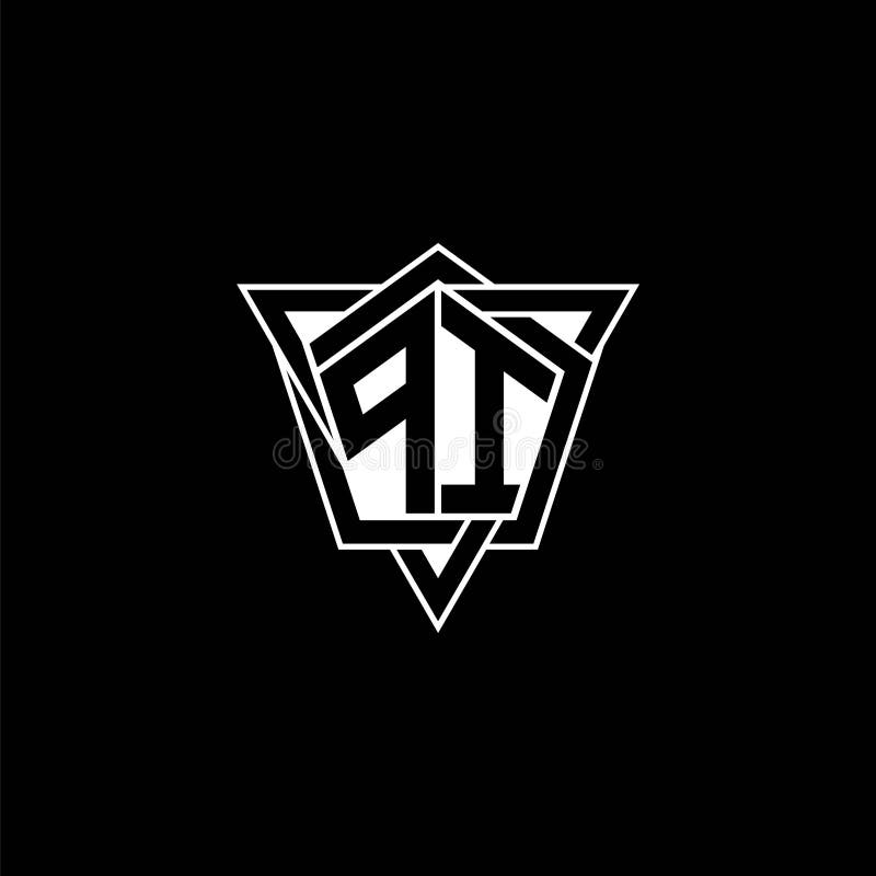 PI Logo Monogram Geometric Modern Design Stock Vector - Illustration of ...