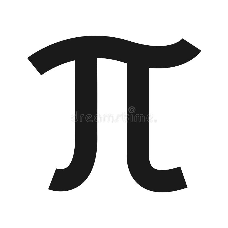 Pi math icon vector stock illustration. Illustration of digits - 288361353