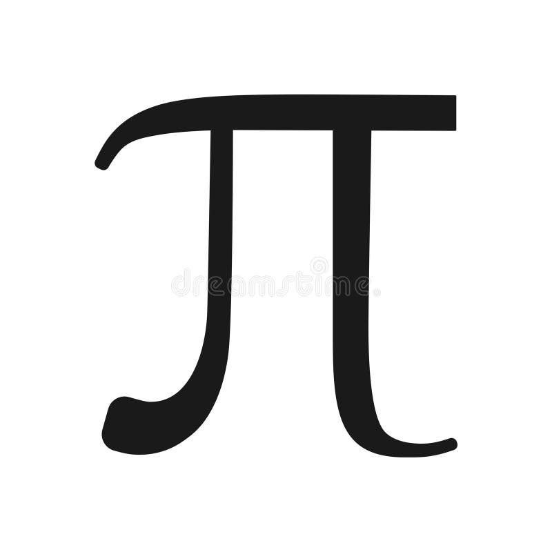 Pi Math Symbol Icon Silhouette Vector Stock Illustration - Illustration ...