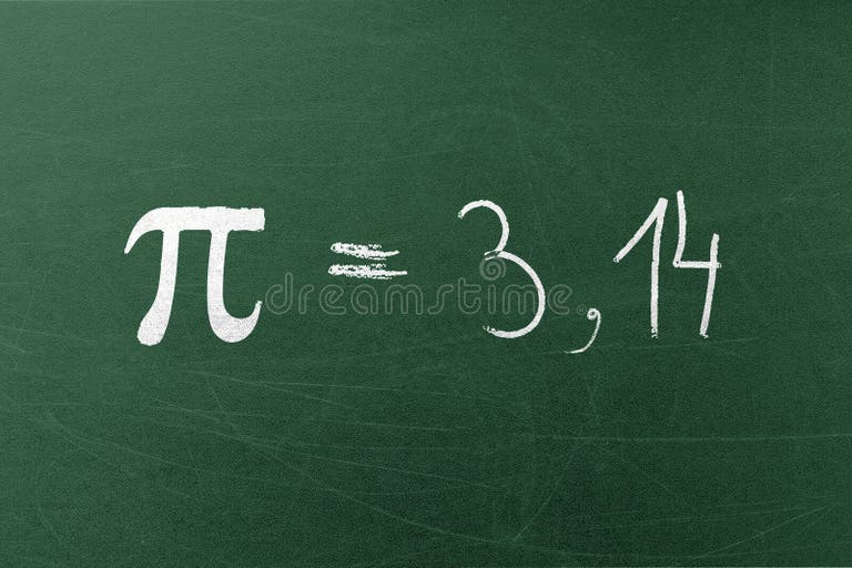 Pi Number Handwritten on the Chalkboard. Mathematical Constants Stock ...