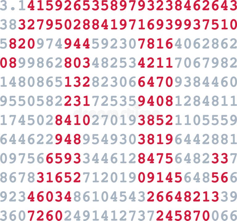 Pi numbers mathematics stock vector. Illustration of icon - 107185458