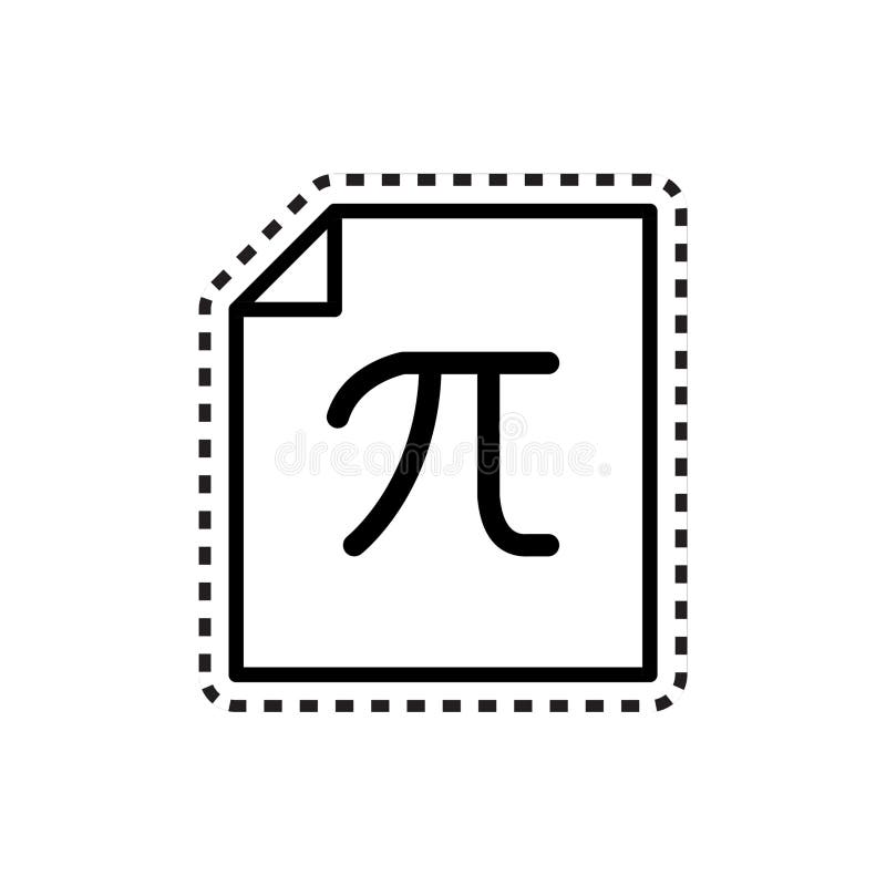 Pi on Paper Icon. Vector Illustration Decorative Design Stock Vector ...