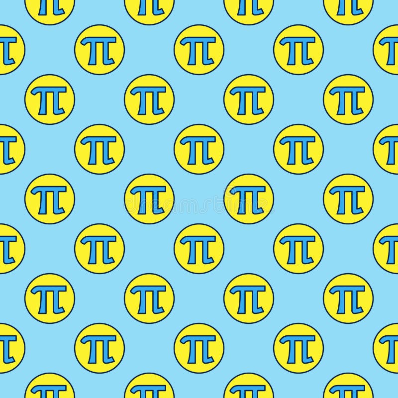 Pi Sign in Circle Vector Concept Modern Seamless Pattern Stock Vector ...