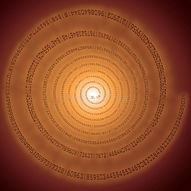 Pi spiral stock illustration. Illustration of constant - 17359737