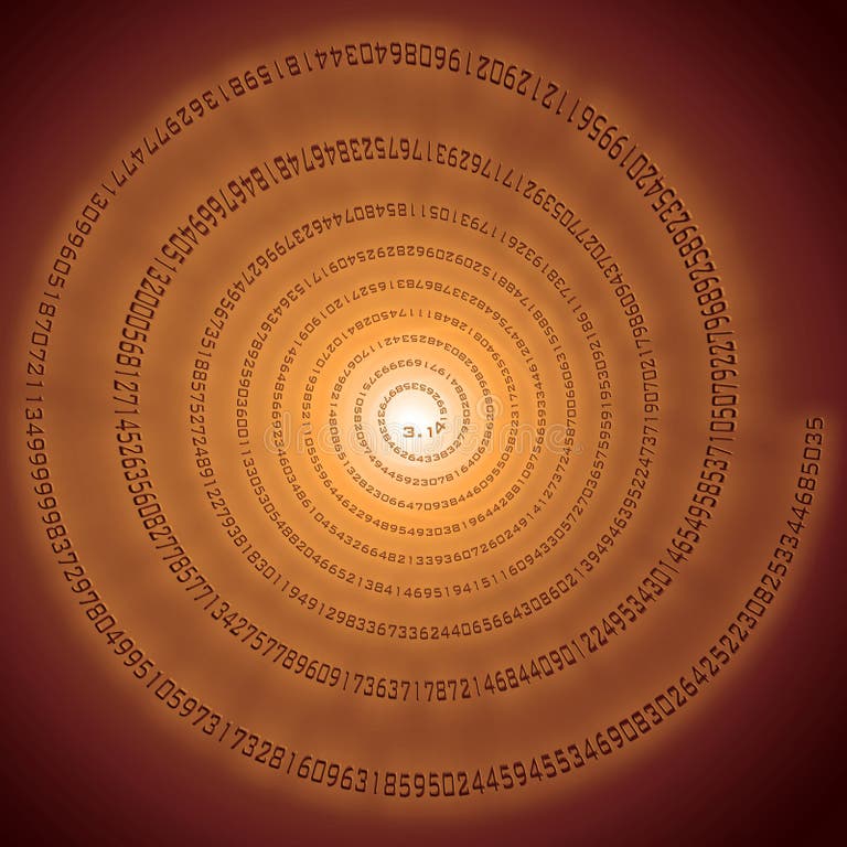 Pi spiral stock illustration. Illustration of constant - 17359737